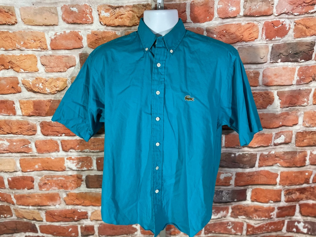 Vintage 80s Izod Lacoste Button Down Shirt - Sz M - Alligator Preppy - Etsy