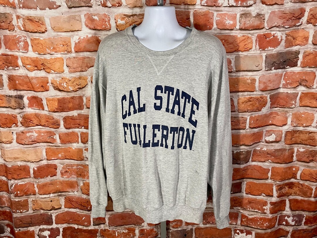 Vintage Champion Cal State Fullerton Sweatshirt - Sz 2XL Oversized Fit ...