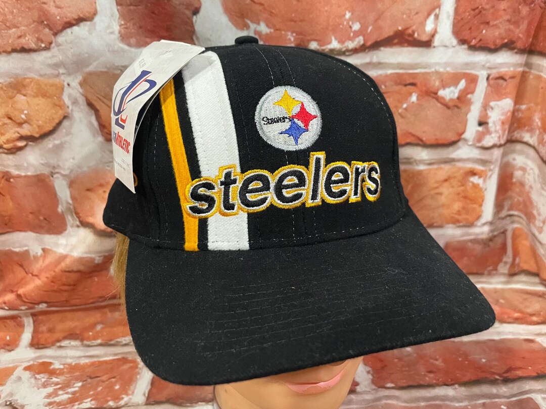Vintage Pittsburgh Steelers Striped Logo Athletic Strapback 90s Hat ...