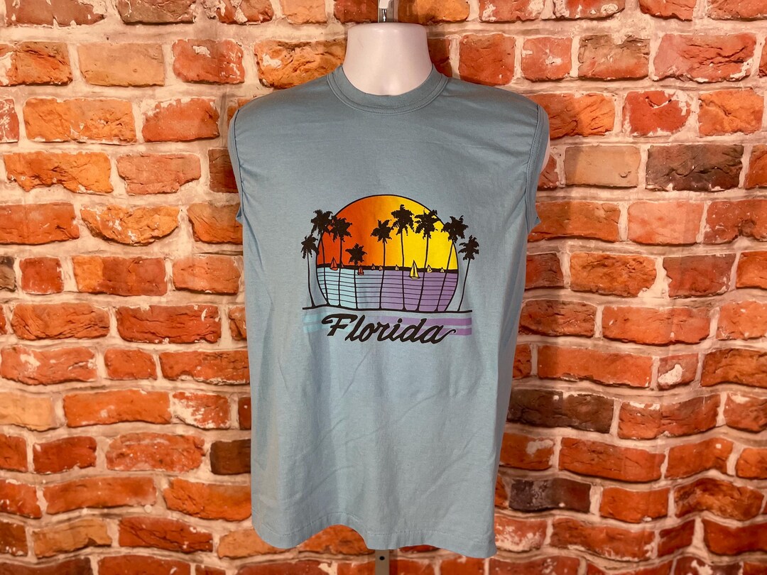 Vintage 80s Florida Tank Top- Fits L/M - Single Stitched Grunge Emo ...