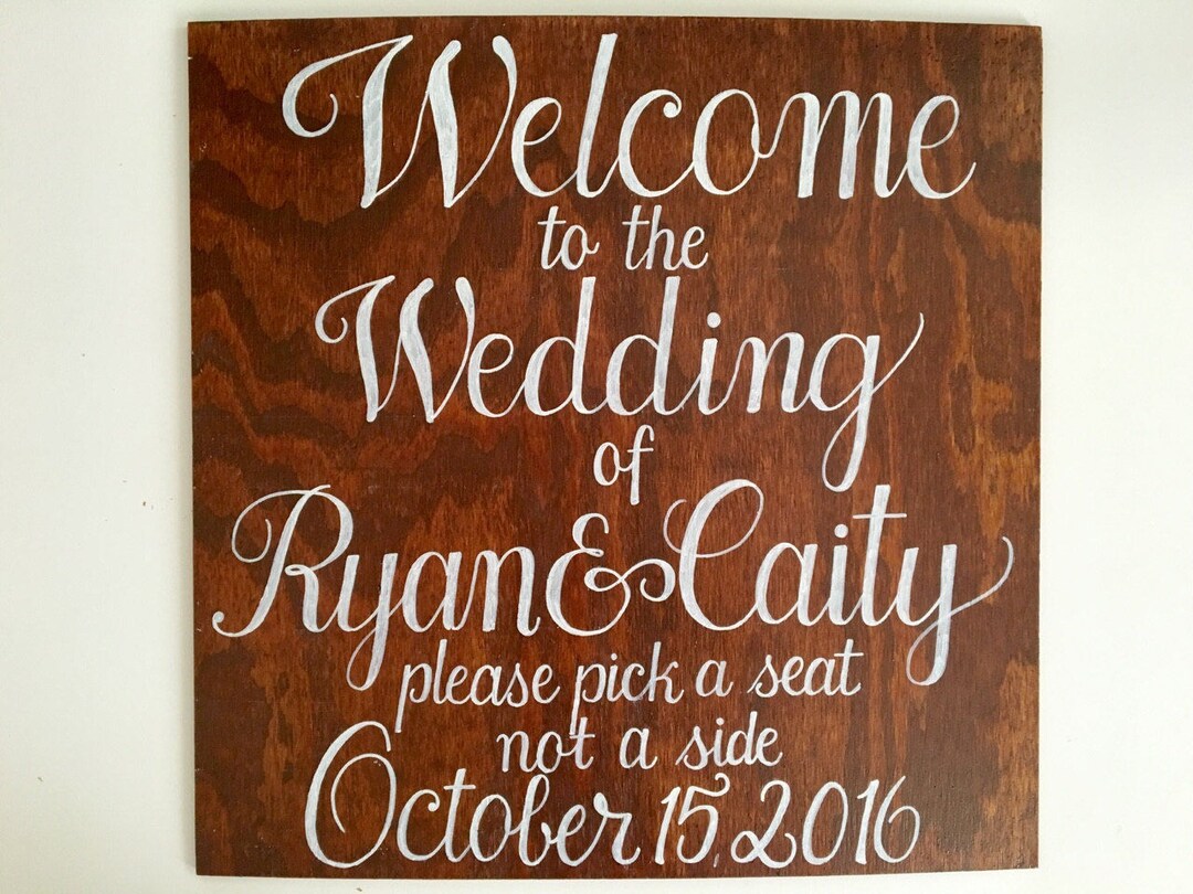 Custom Wedding Signs, Wedding Signage, Wooden Wedding Sign, Wedding ...