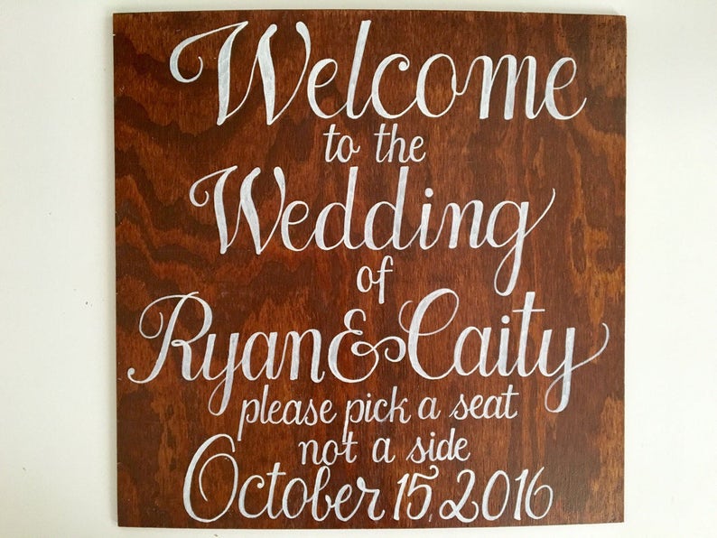 Custom Wedding Signs Wedding Signage Wooden Wedding Sign - Etsy