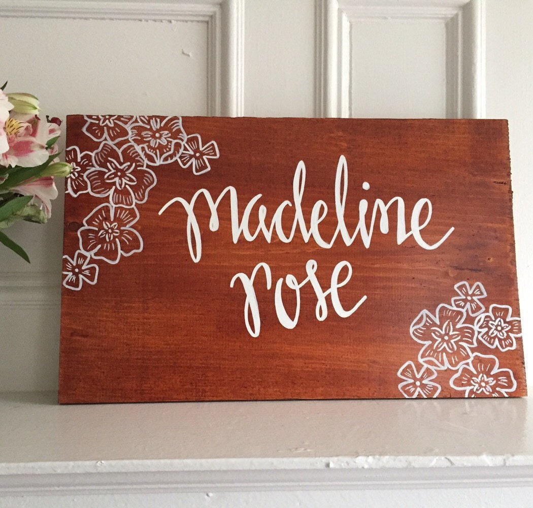 Hand Painted Sign Name Sign Wooden Sign - Etsy