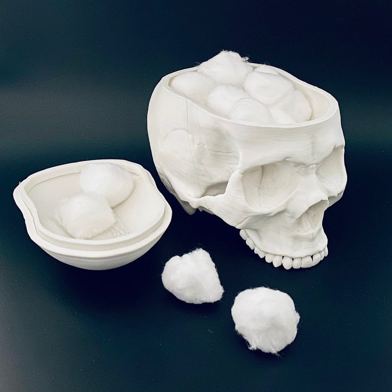 High Detail Human Skull Container - Goth Storage Solution - Skull Box ...
