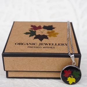REAL Pressed Maple Leaf Necklace and Earring Set | Nature Inspired ...