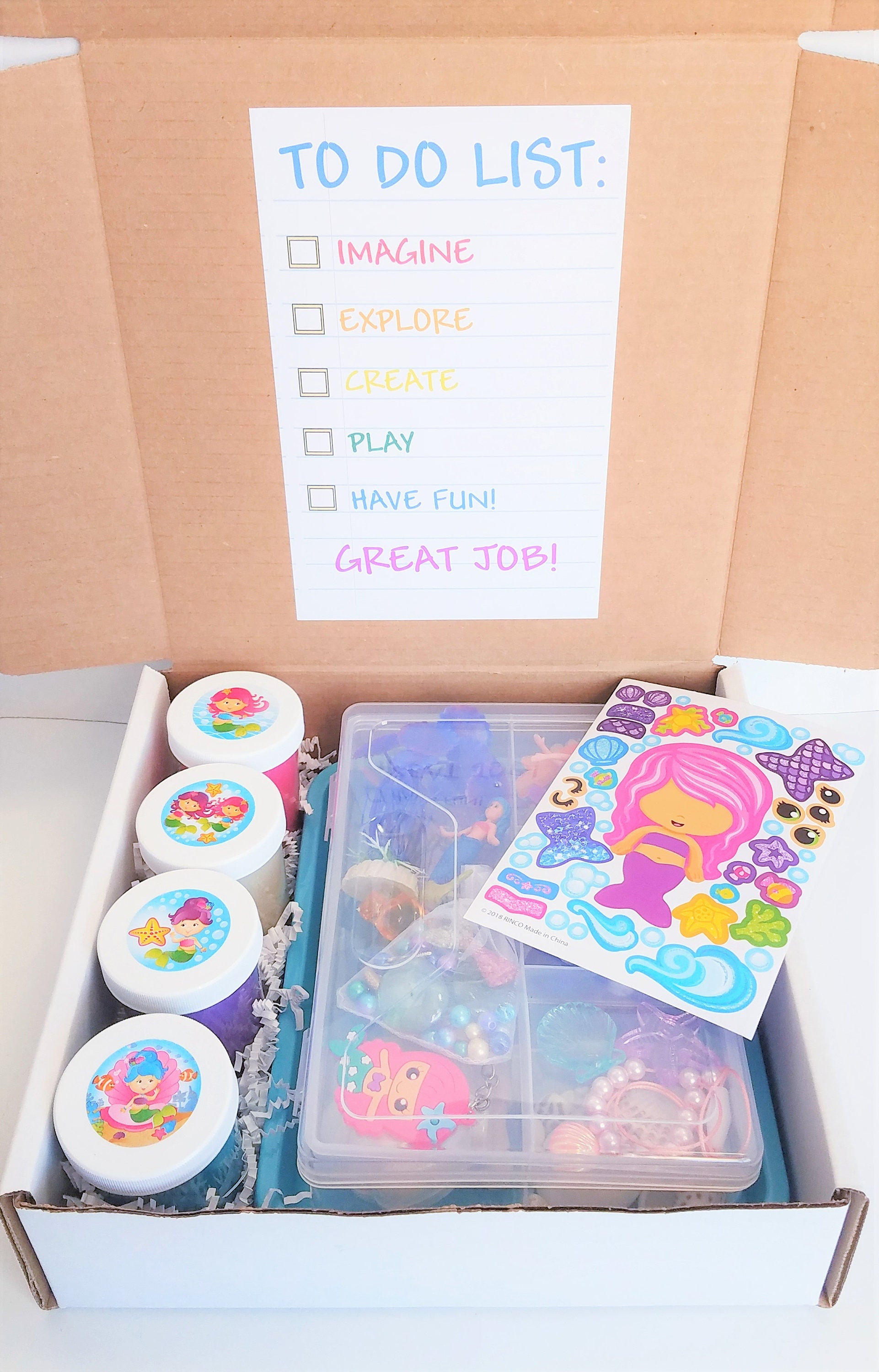 Mermaid Play Dough Busy Box Play Dough Kit Sensory Box - Etsy UK