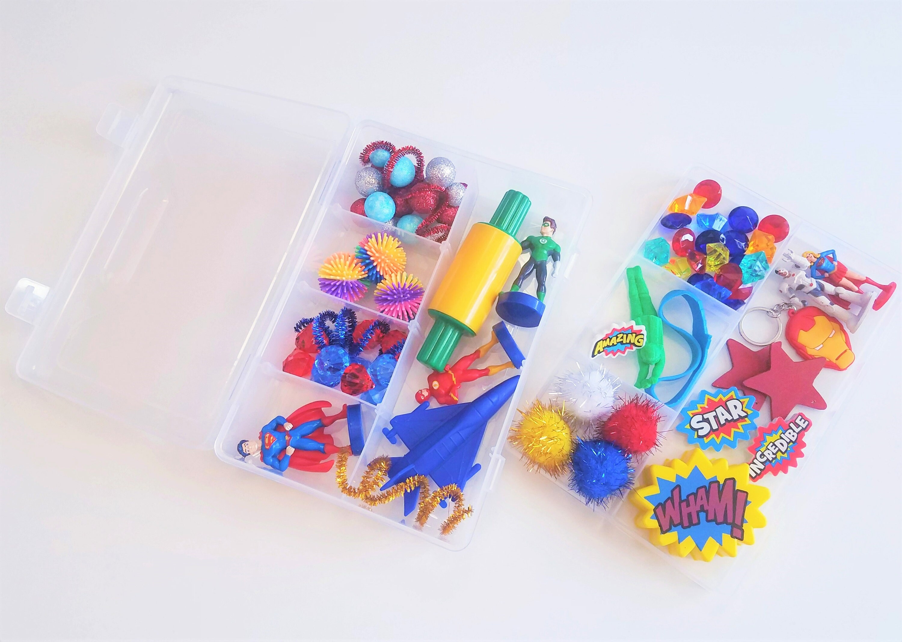 Super Hero Play Dough Busy Box Play Dough Kit Sensory Box | Etsy