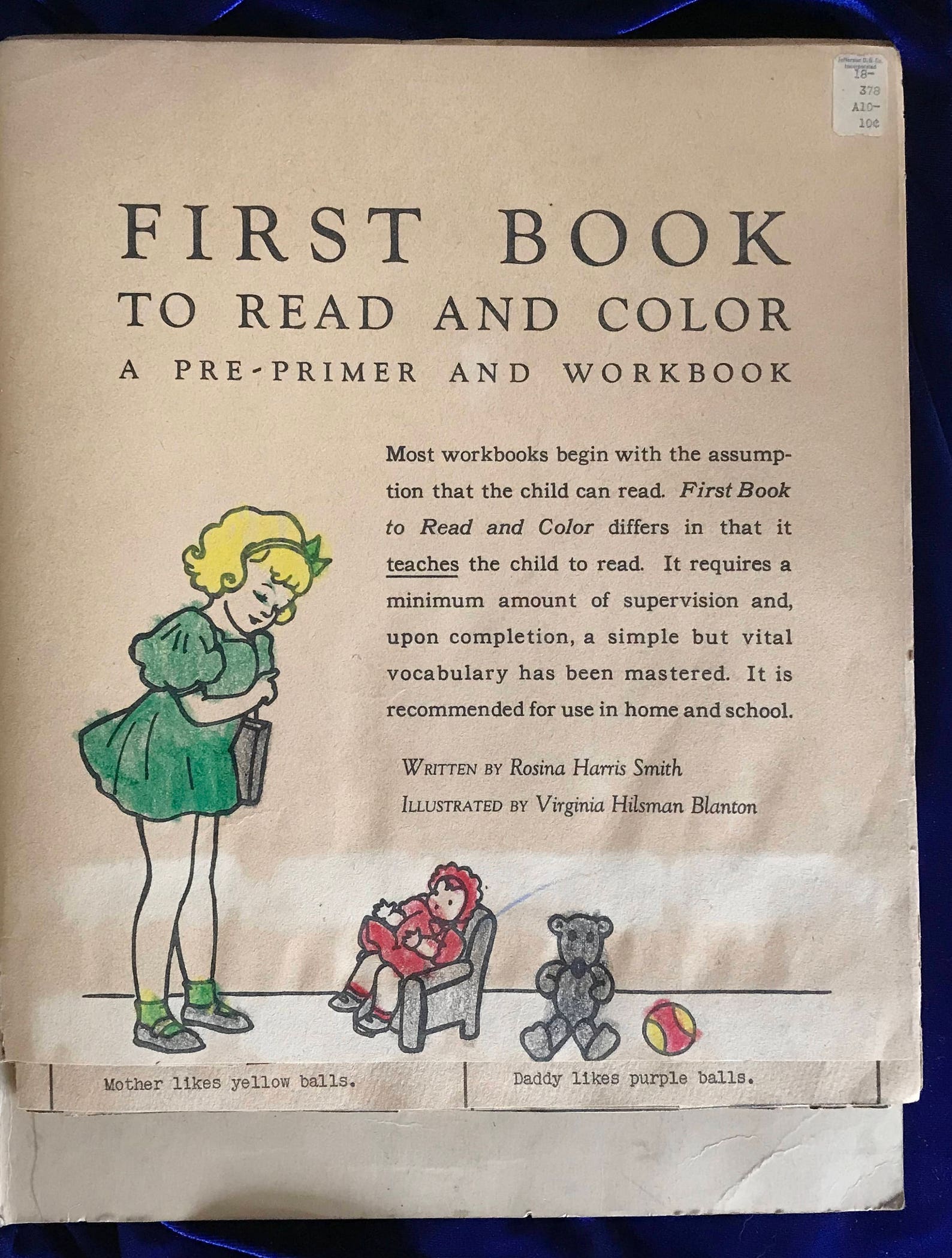 1930's First Book to Read & Color Art by Virginia Blanton | Etsy