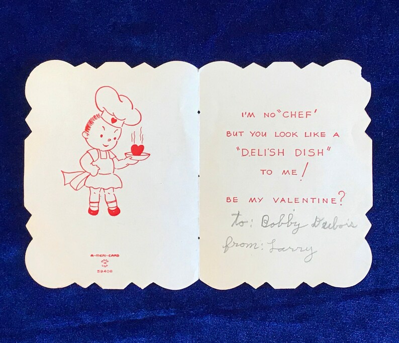 1940's Americard Valentine Chef Cook - Etsy