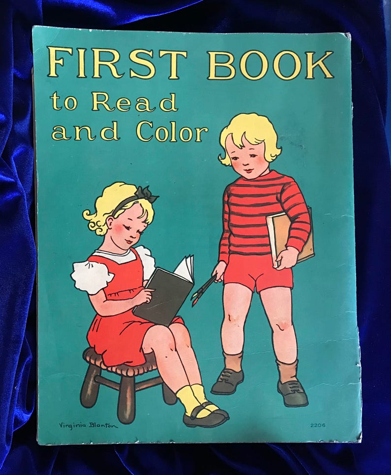 1930's First Book to Read & Color Art by Virginia Blanton Children's ...