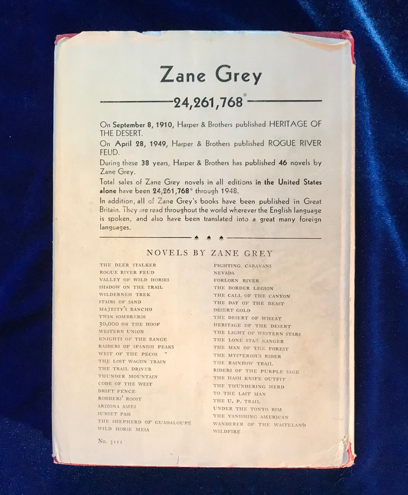Zane Grey book: The Deer Stalker First Edition Cowboy Western | Etsy