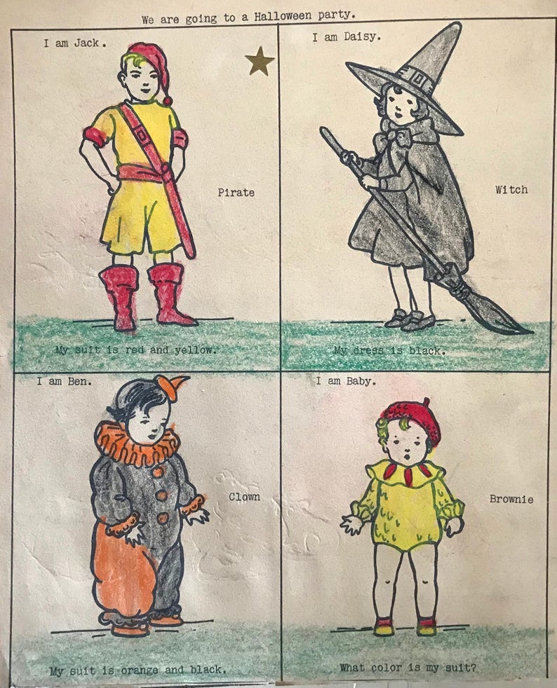 1930's First Book to Read & Color Art by Virginia Blanton | Etsy