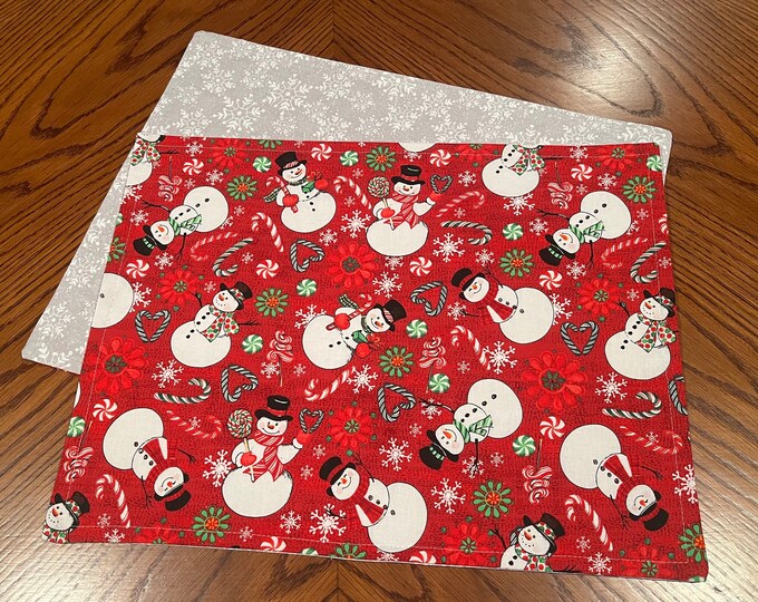 Snowman Placematholiday Decor - Etsy