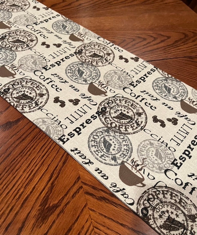 Coffee Lover's Reversible Table Runner - Etsy