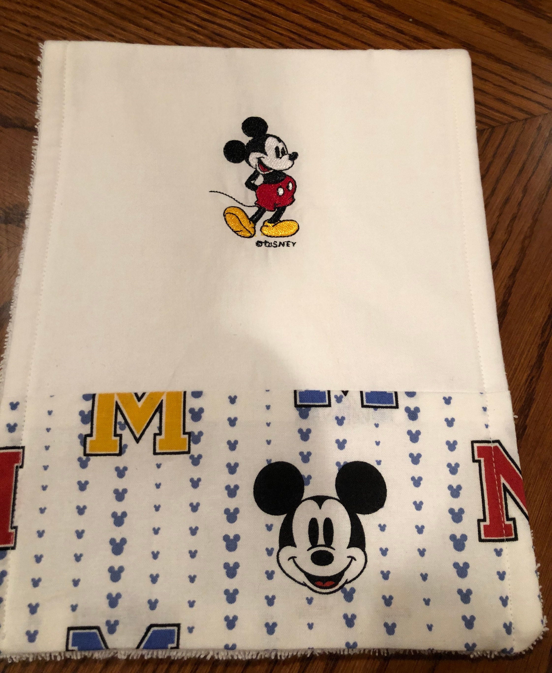 Mickey Mouse Burp Cloth Set - Etsy