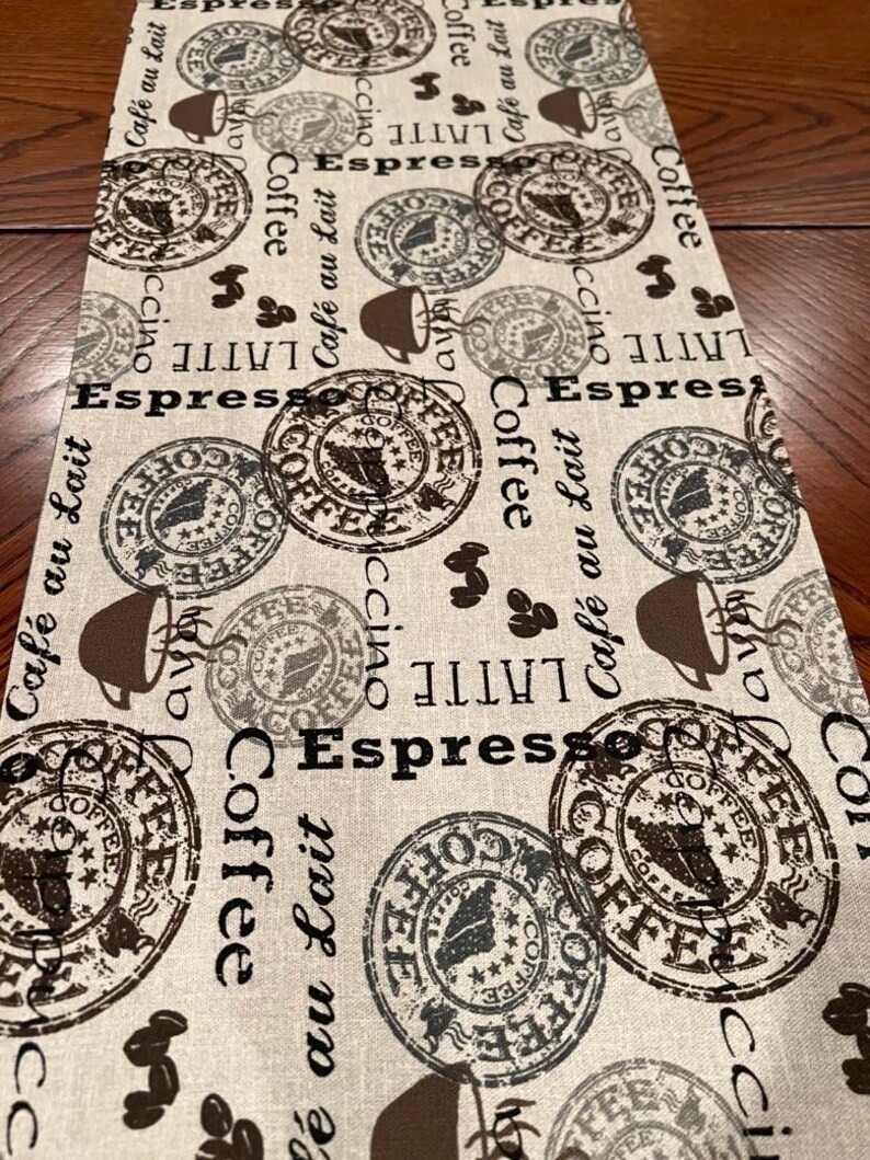 Coffee Lover's Reversible Table Runner - Etsy