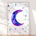 Crescent Moon Watercolor Art Print for Whimsical and Celestial Decor - Etsy