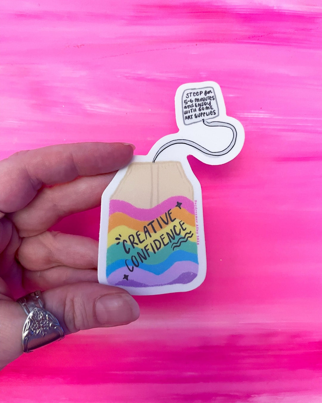 Creative Confidence Tea Bag Sticker, Gifts for Artists and Painters ...