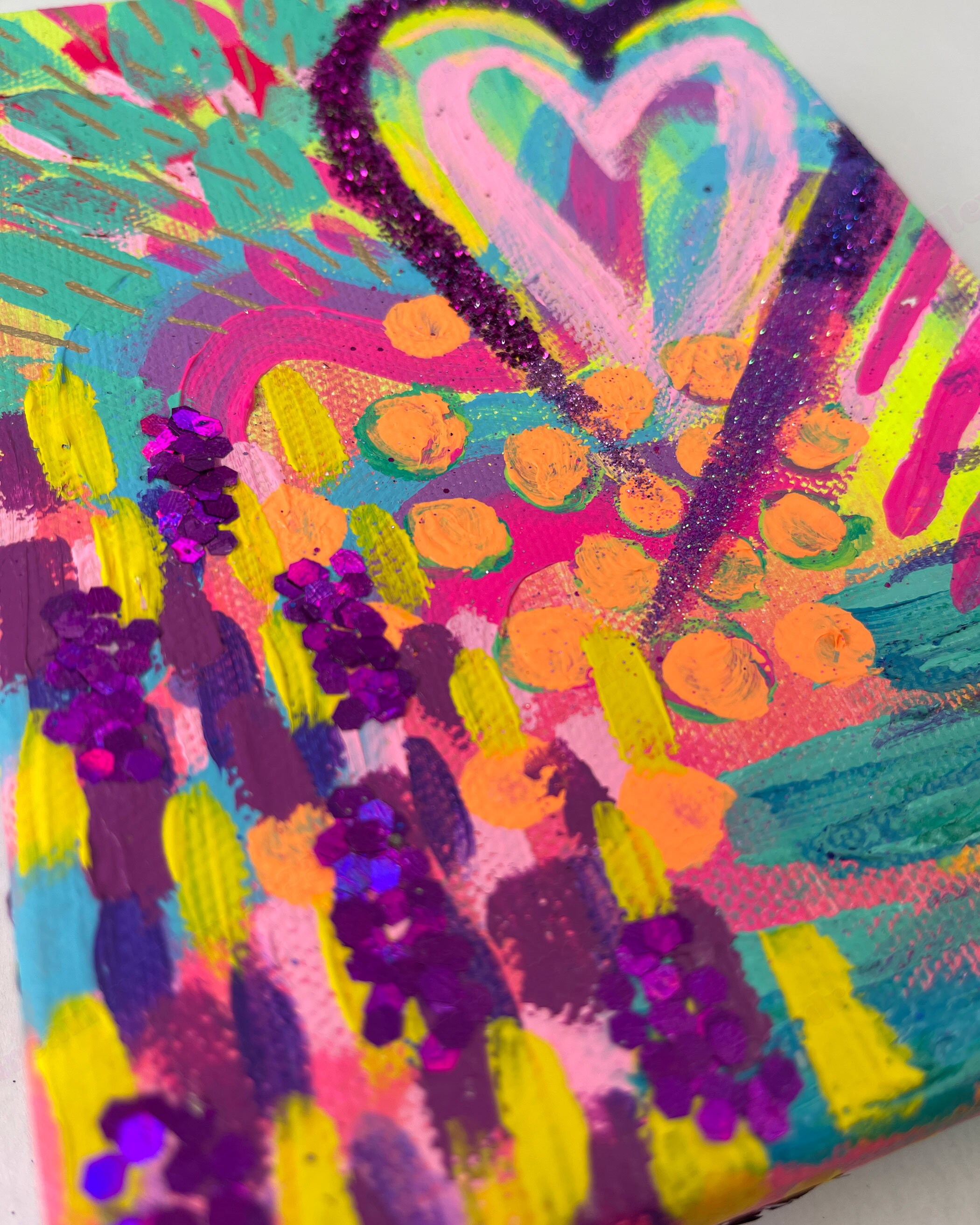 Fun and Happy Original Painting on Canvas 5x7 - Etsy