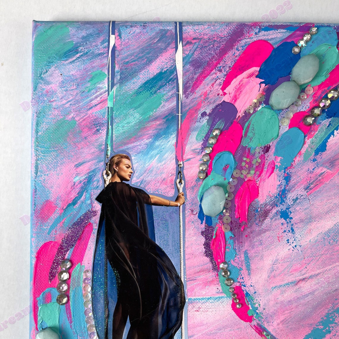 Dream Painting Collage Art Original 16x20 Glam - Etsy