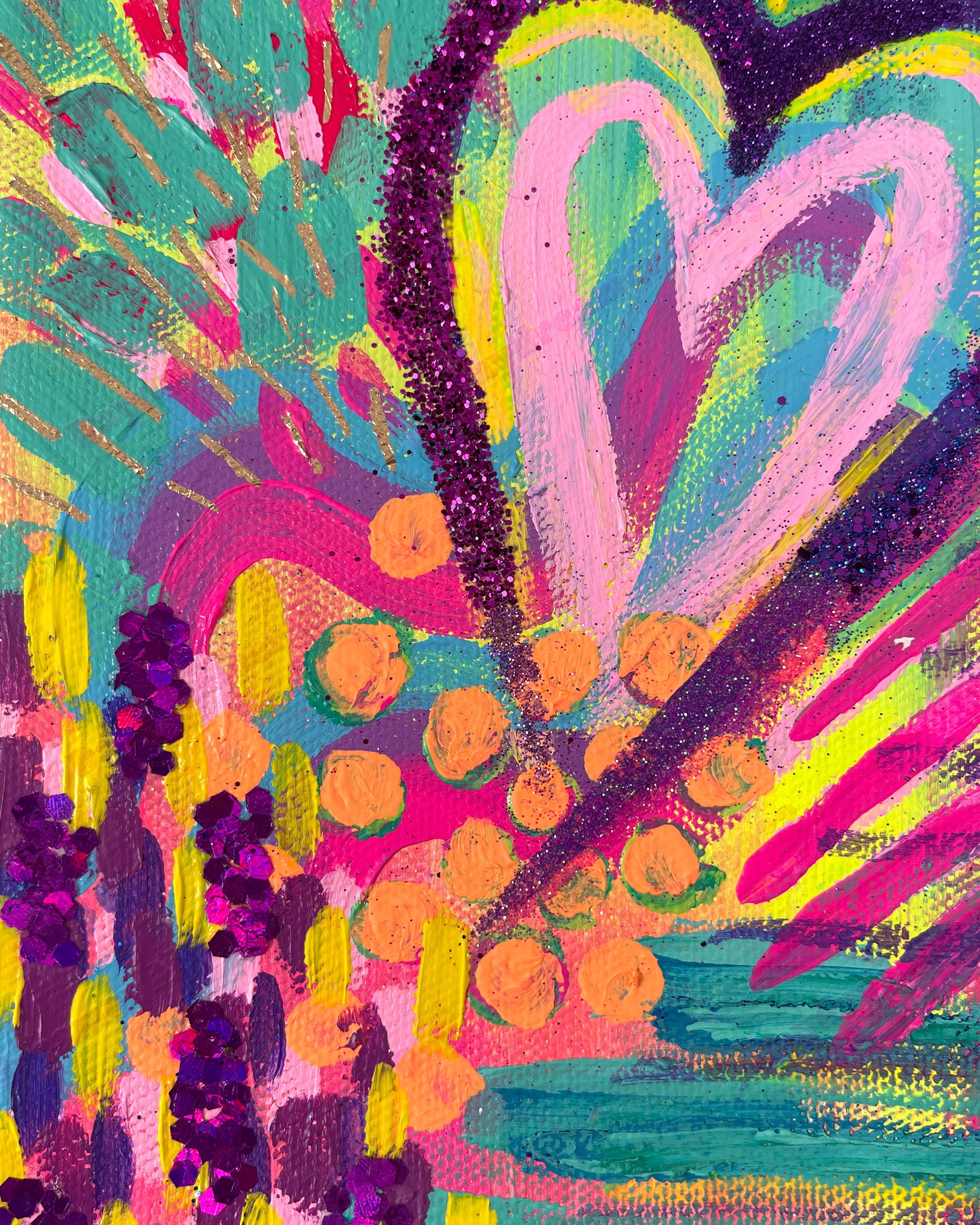 Fun and Happy Original Painting on Canvas 5x7 - Etsy