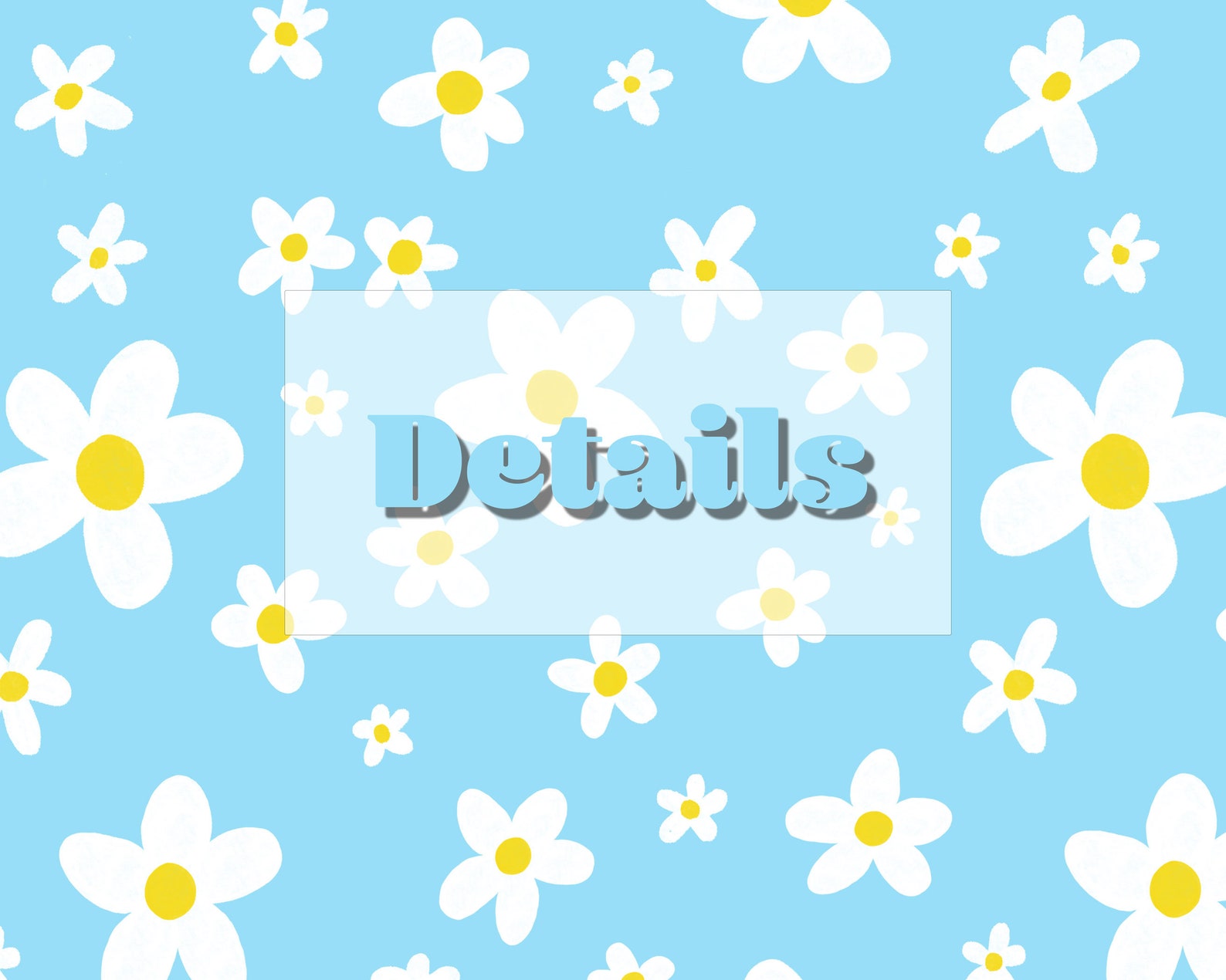 Blue Daisy Art Print, Floral Decor for Indie & Preppy Rooms, Teen Girls ...