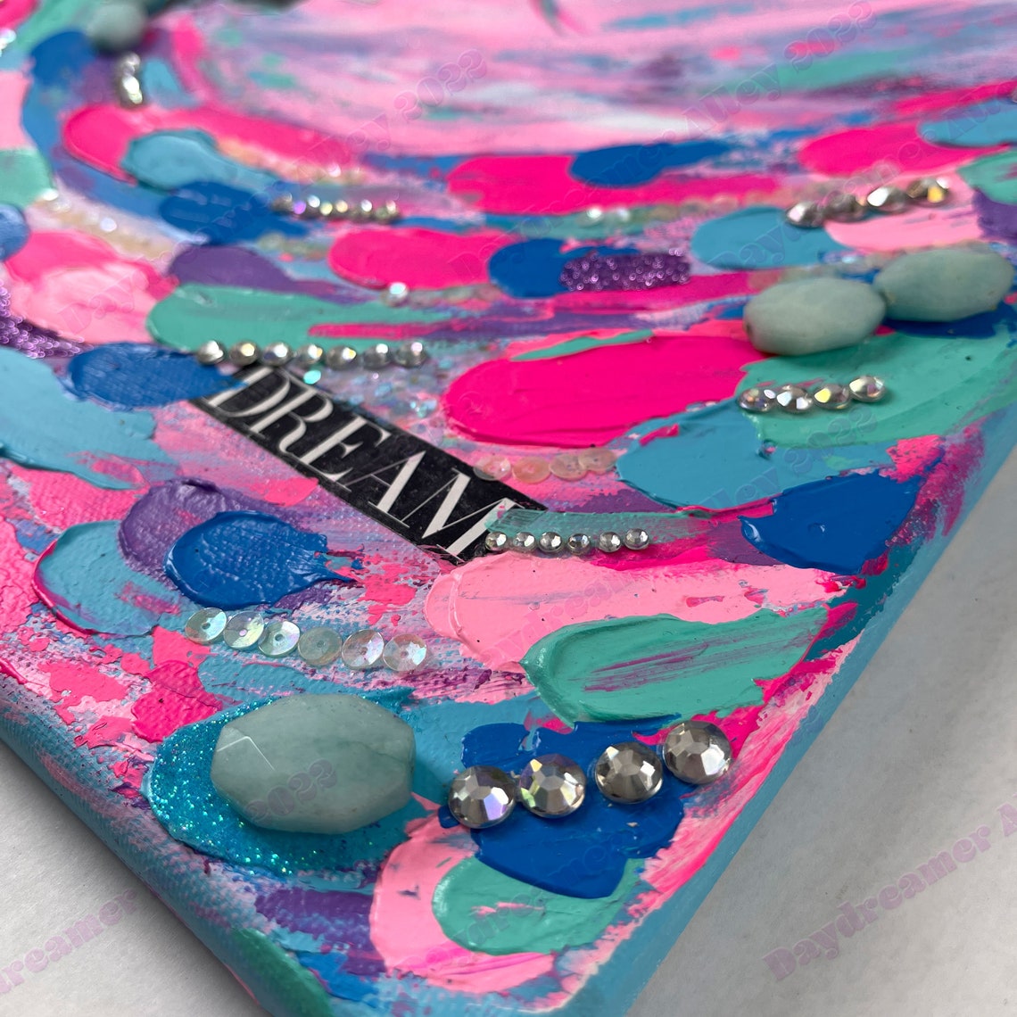 Dream Painting Collage Art Original 16x20 Glam - Etsy