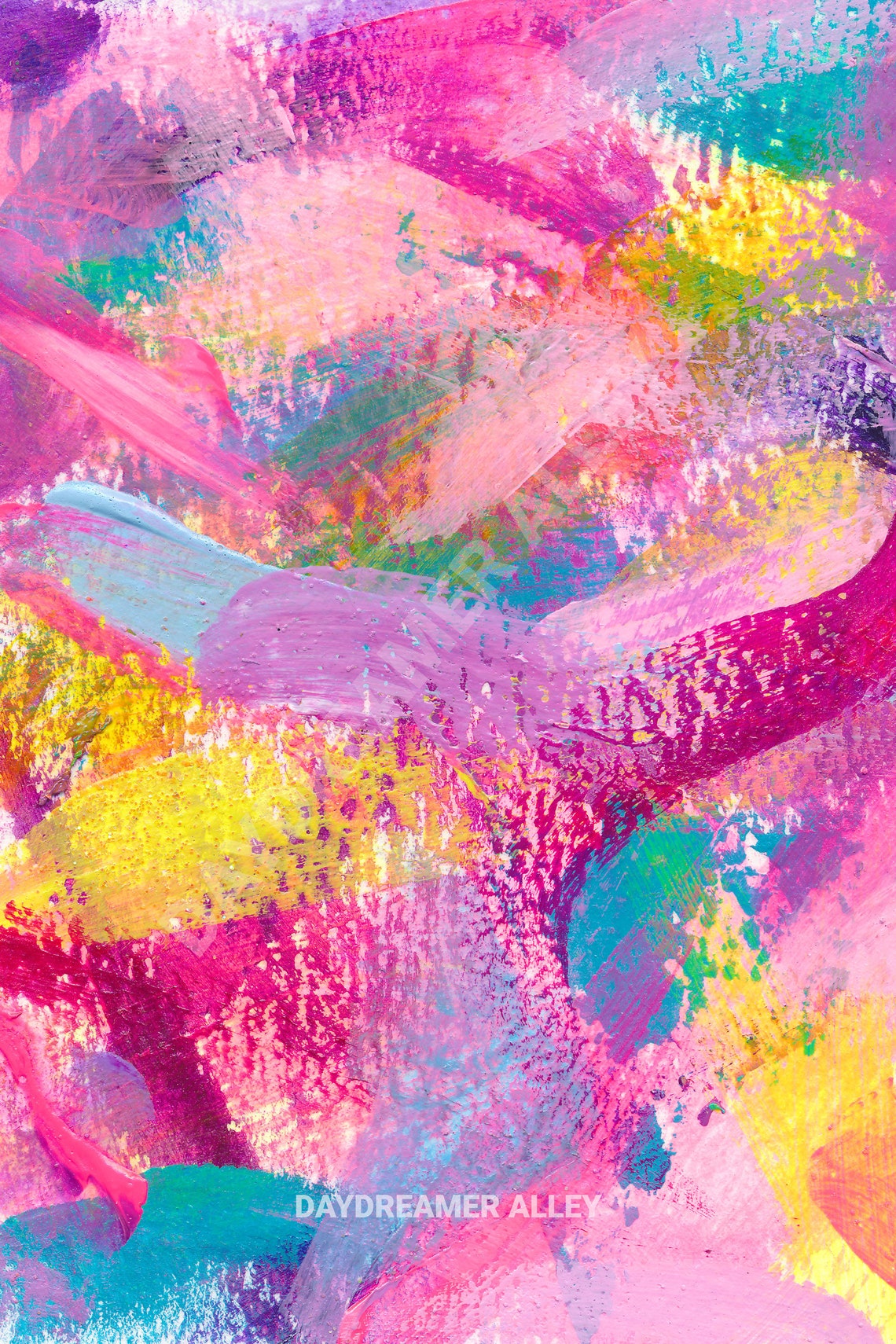 Pastel Rainbow Abstract Painting Art Print Pastel Rainbow - Etsy