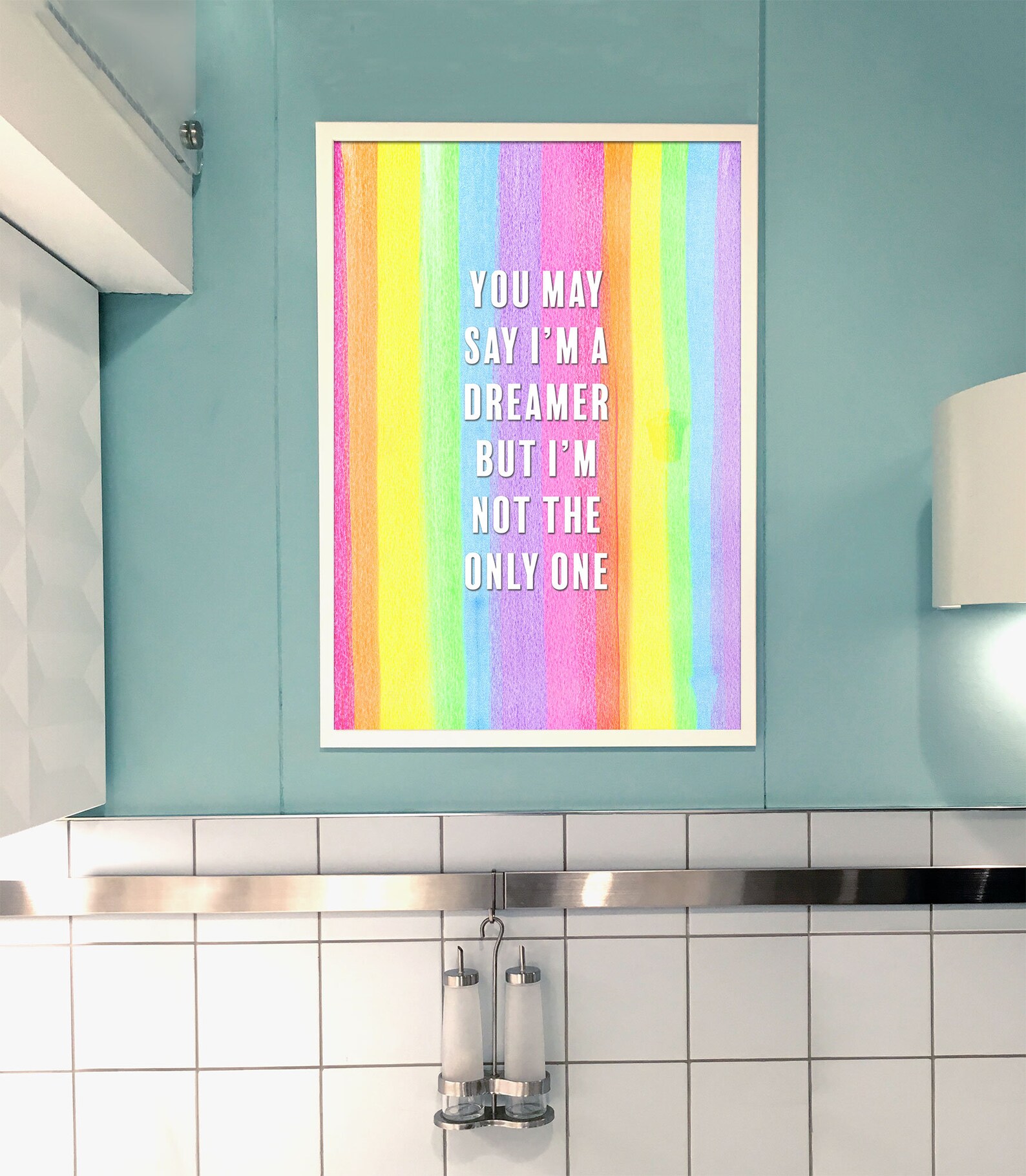 Custom Quote Print Over Pastel Rainbow Background for - Etsy