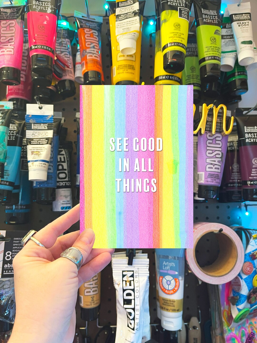 Custom Quote Art Print, Pastel Rainbow Background, Personalized Gift - Etsy