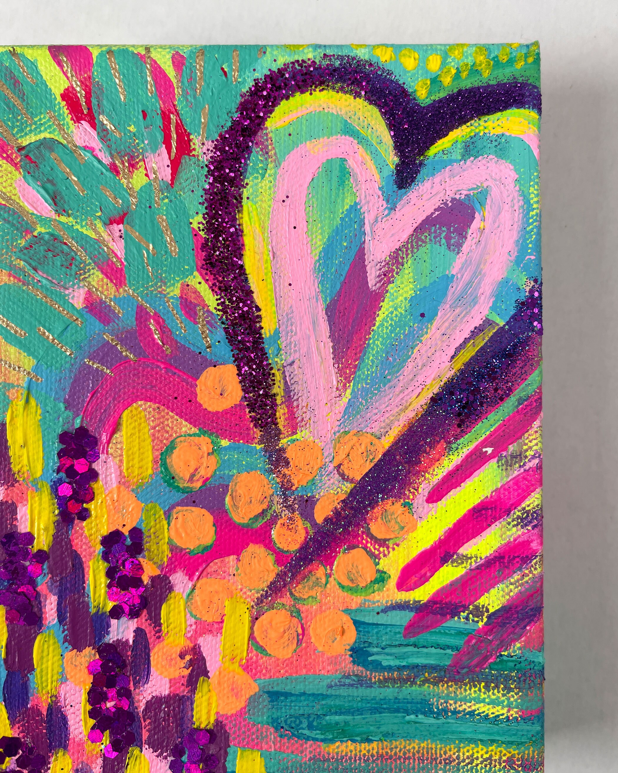 Fun and Happy Original Painting on Canvas 5x7 - Etsy