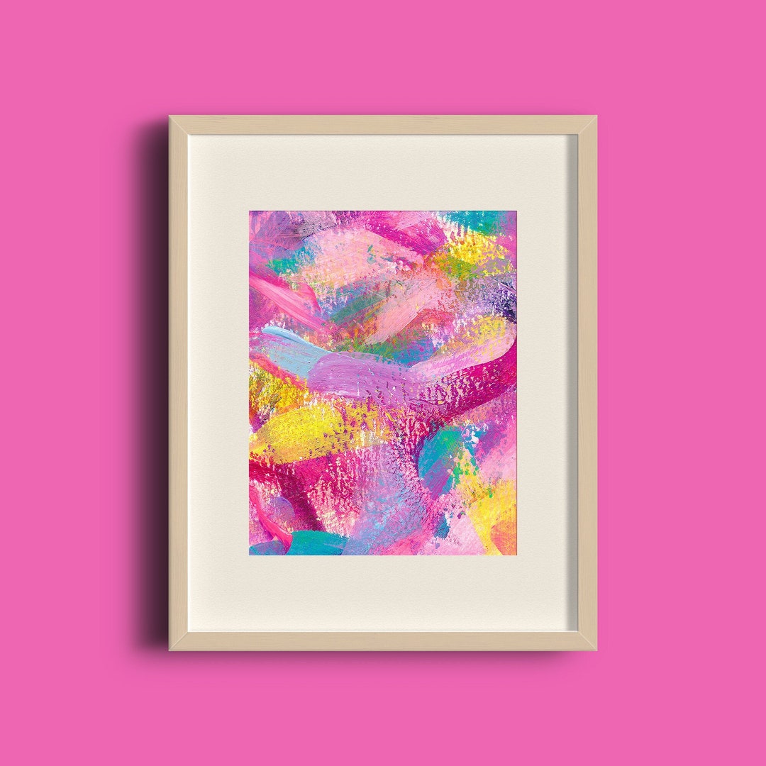 Pastel Rainbow Abstract Painting Art Print Pastel Rainbow - Etsy