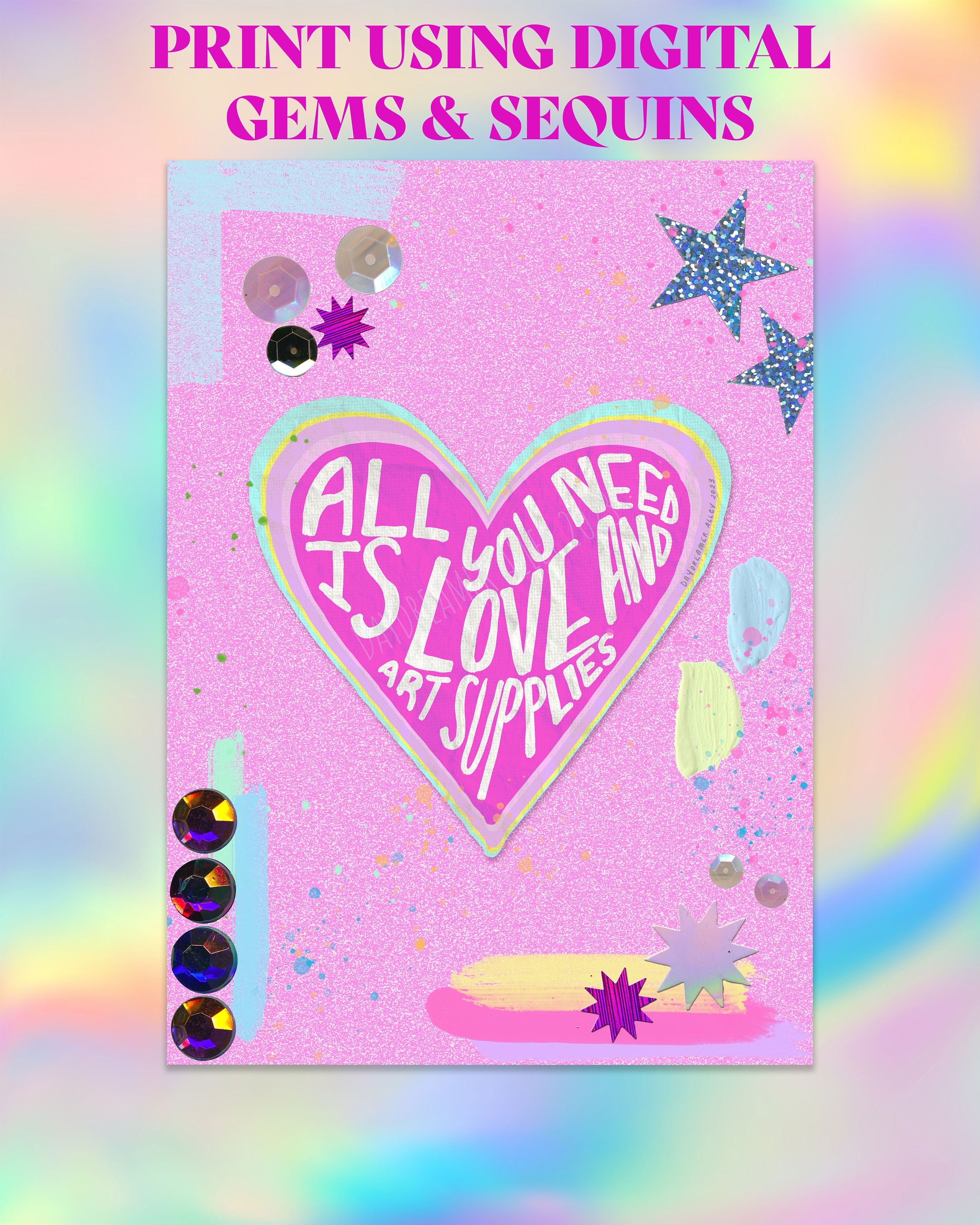 Digital Gems and Sequins for Printable Ephemera, Digital Scrapbooking ...