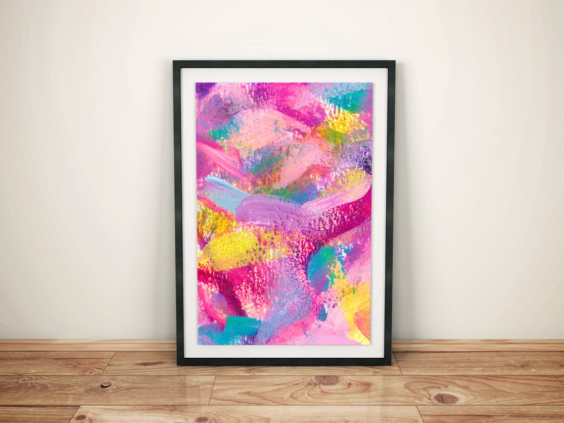Pastel Rainbow Abstract Painting Art Print Pastel Rainbow - Etsy