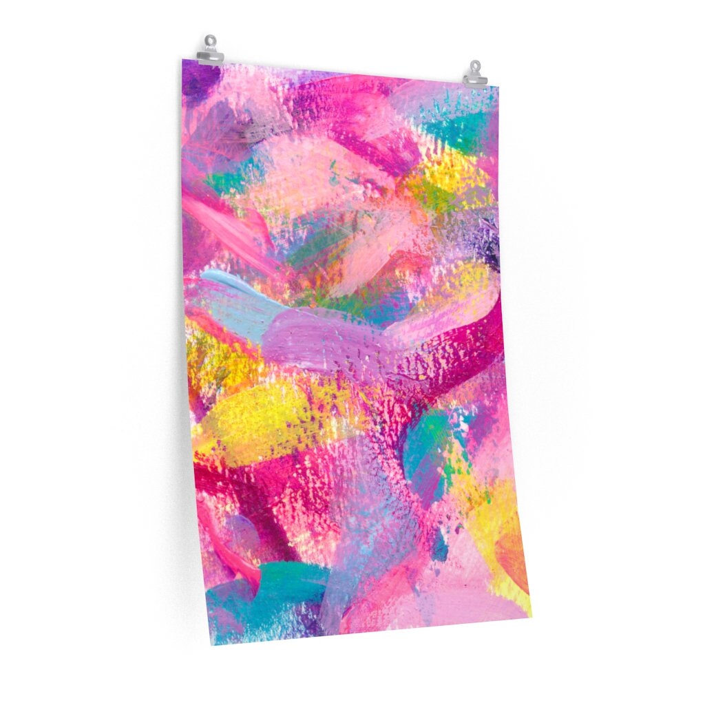 Pastel Rainbow Abstract Painting Art Print Pastel Rainbow - Etsy