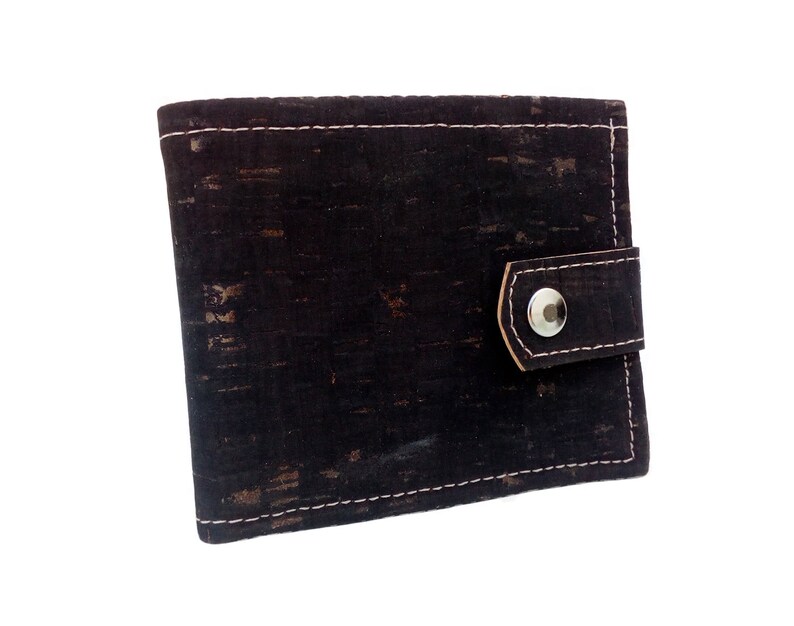 Vegan Wallet Men Blue Cork Wallet Men's Non-leather Wallets Eco ...