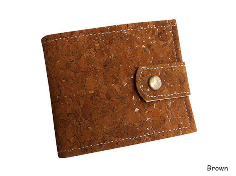 Vegan Wallet Men Blue Cork Wallet Men's Non-leather Wallets Eco ...