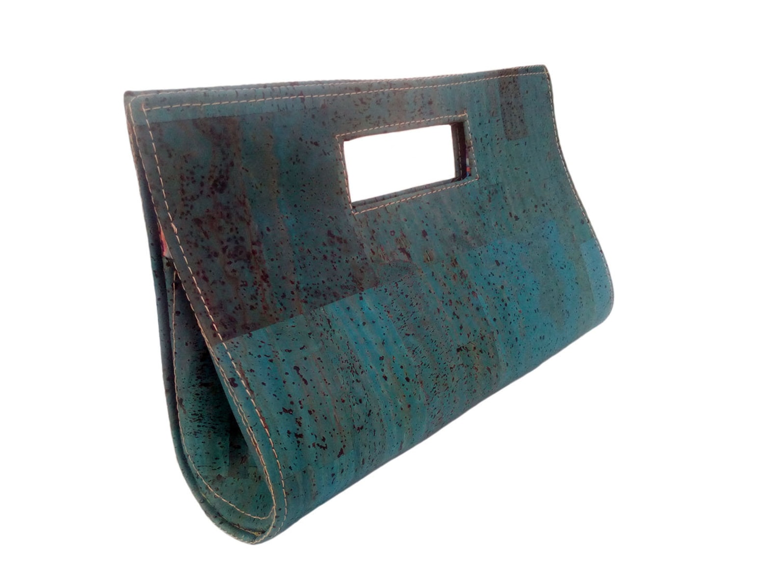 Cork Clutch Bag Women's Cork Handbag Blue Cork Bag Vegan | Etsy