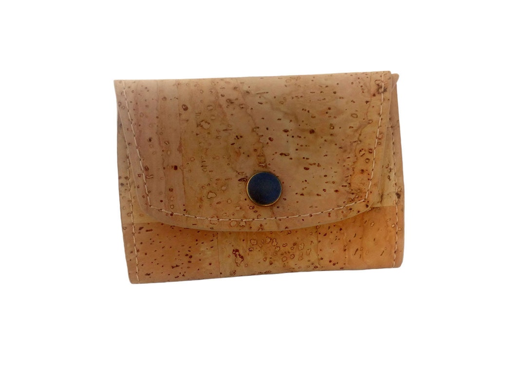 Vegan Coin Purse Wallet, Cork Thin Wallet, Vegan Leather Coin Pouch ...
