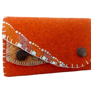 Non Leather Vegan Purse for Women Pink Cork Purse for Cards Slim Card ...