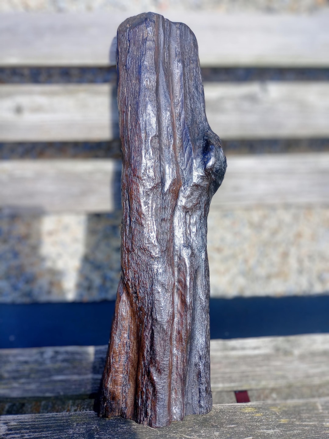 Hand-carved Irish Bog Oak Sculpture: Ancient Knot Wood Art - Etsy