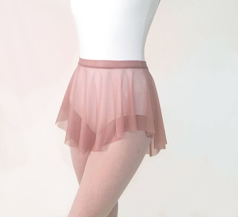 Ballet Skirt -sheer Dusty Rose Stretch MESH - SAB Skirt - Royall ...