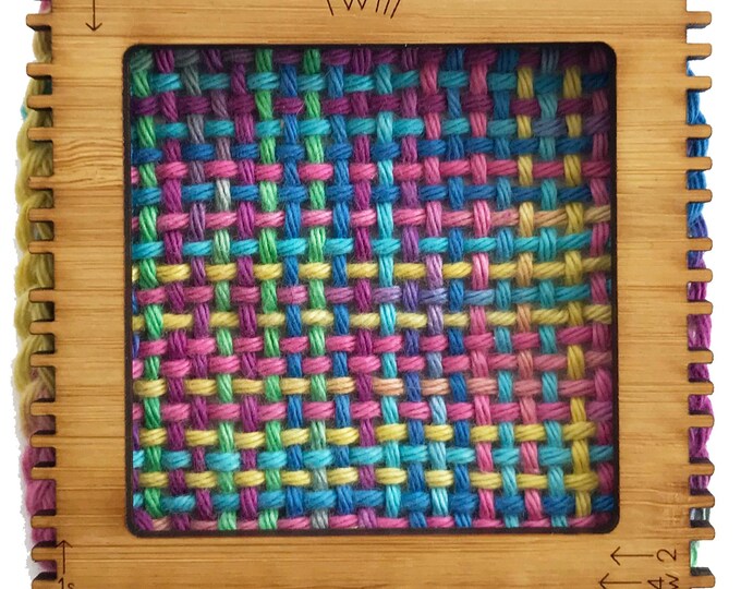 DIY Craft Kit Portable Wooden Loom Weaving Kit With Yarns and ...