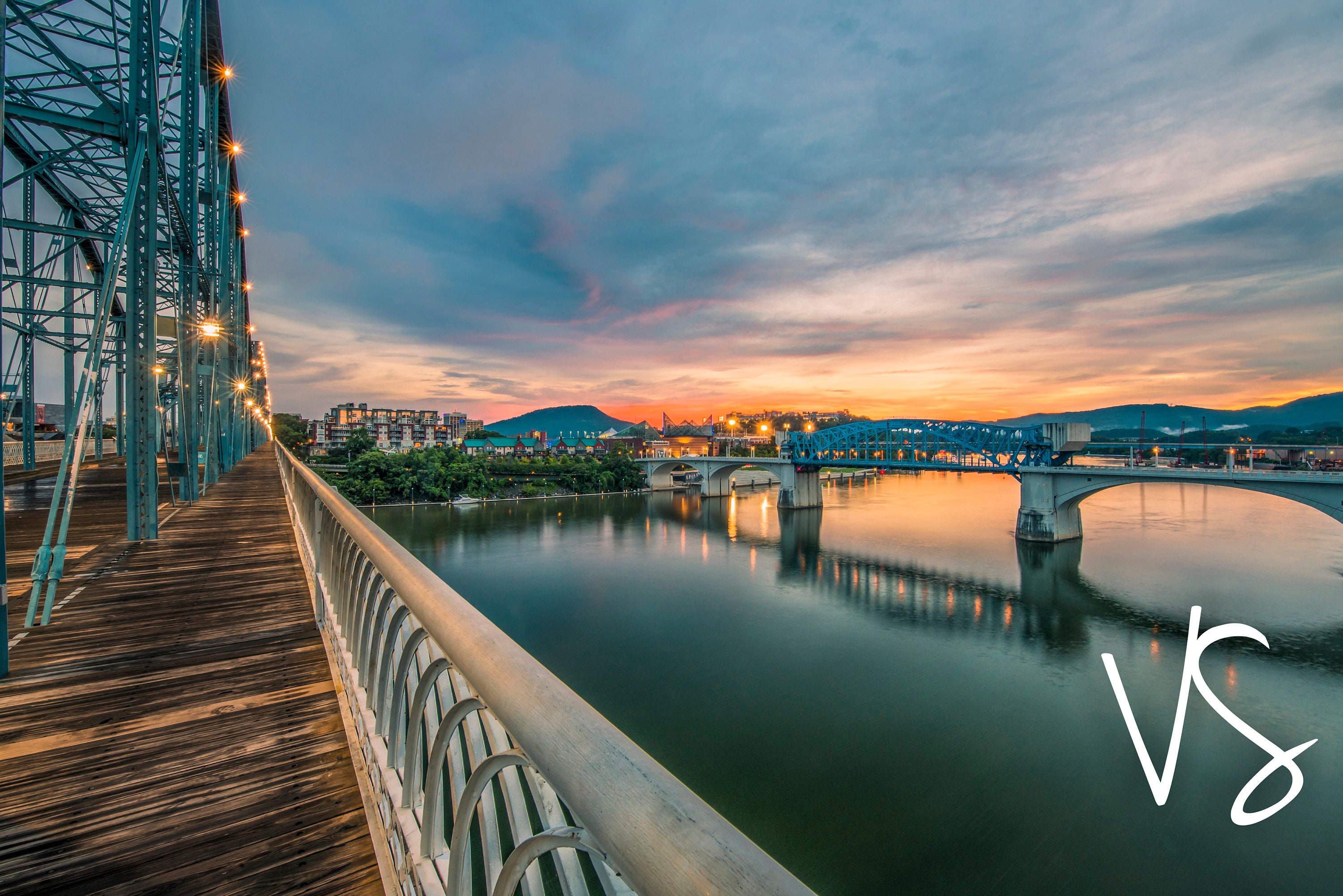 Sunset Over TN River, Downtown Chattanooga - Etsy