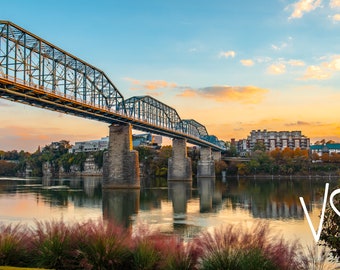 Walnut St Bridge Sunset Chattanooga TN - Etsy