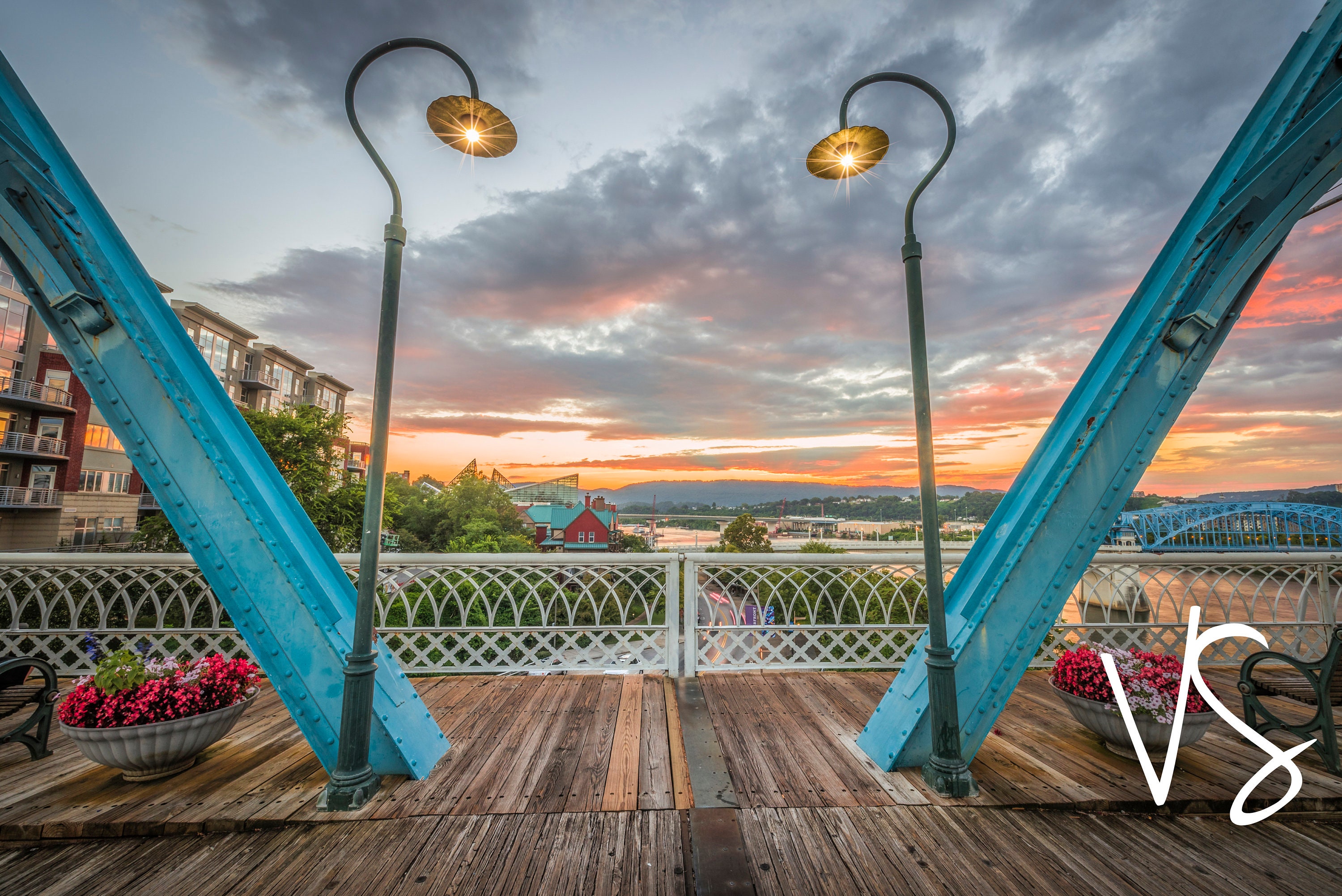 Sunset From Walnut St Bridge, Chattanooga Photography - Etsy