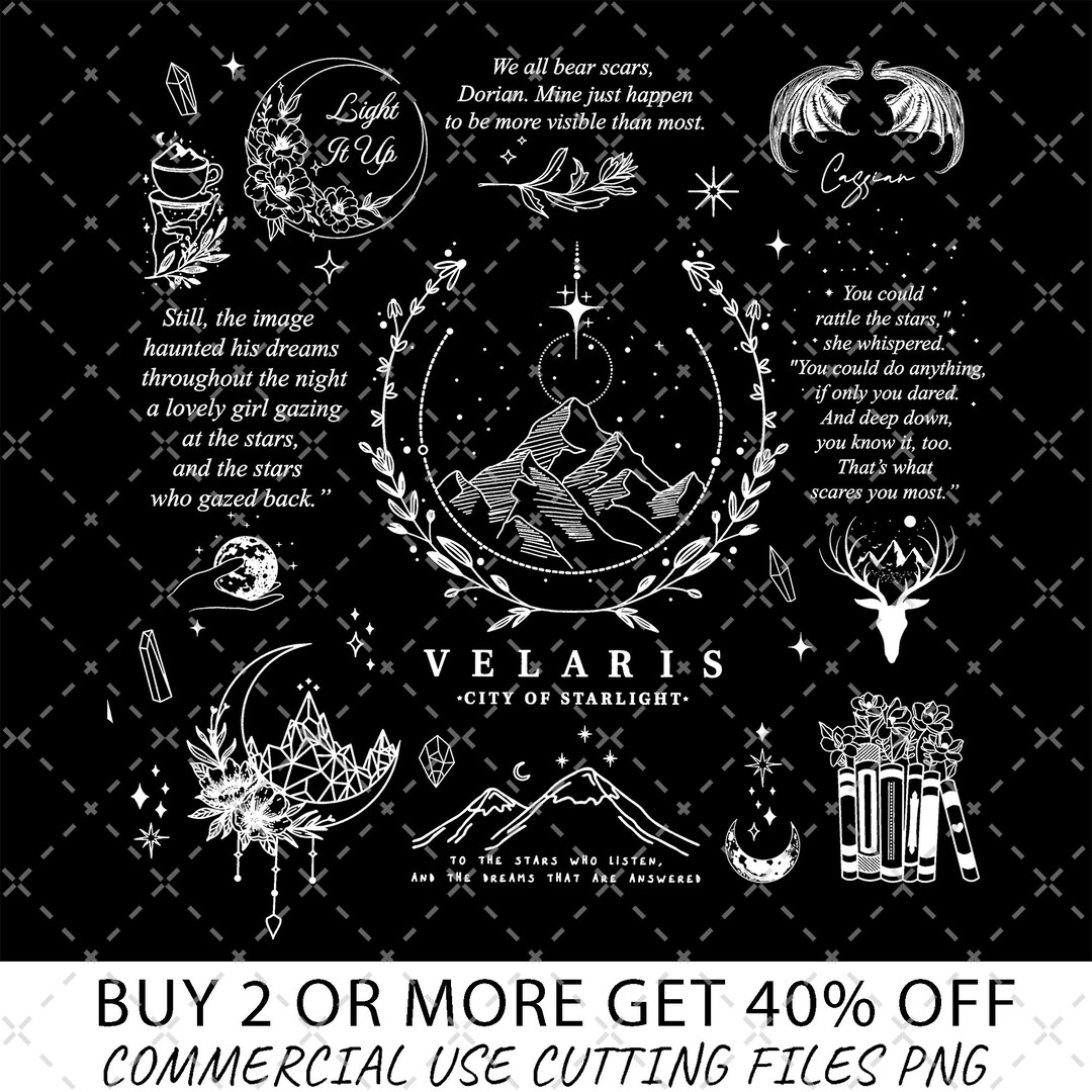 ACOTAR Png, A Court of Thorns and Roses , Digital Image Decal T-shirt ...