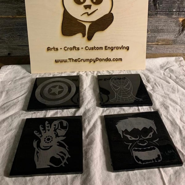 Superhero Coasters - Etsy