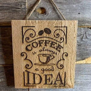 Laser Engraved Coffee Sign - Etsy