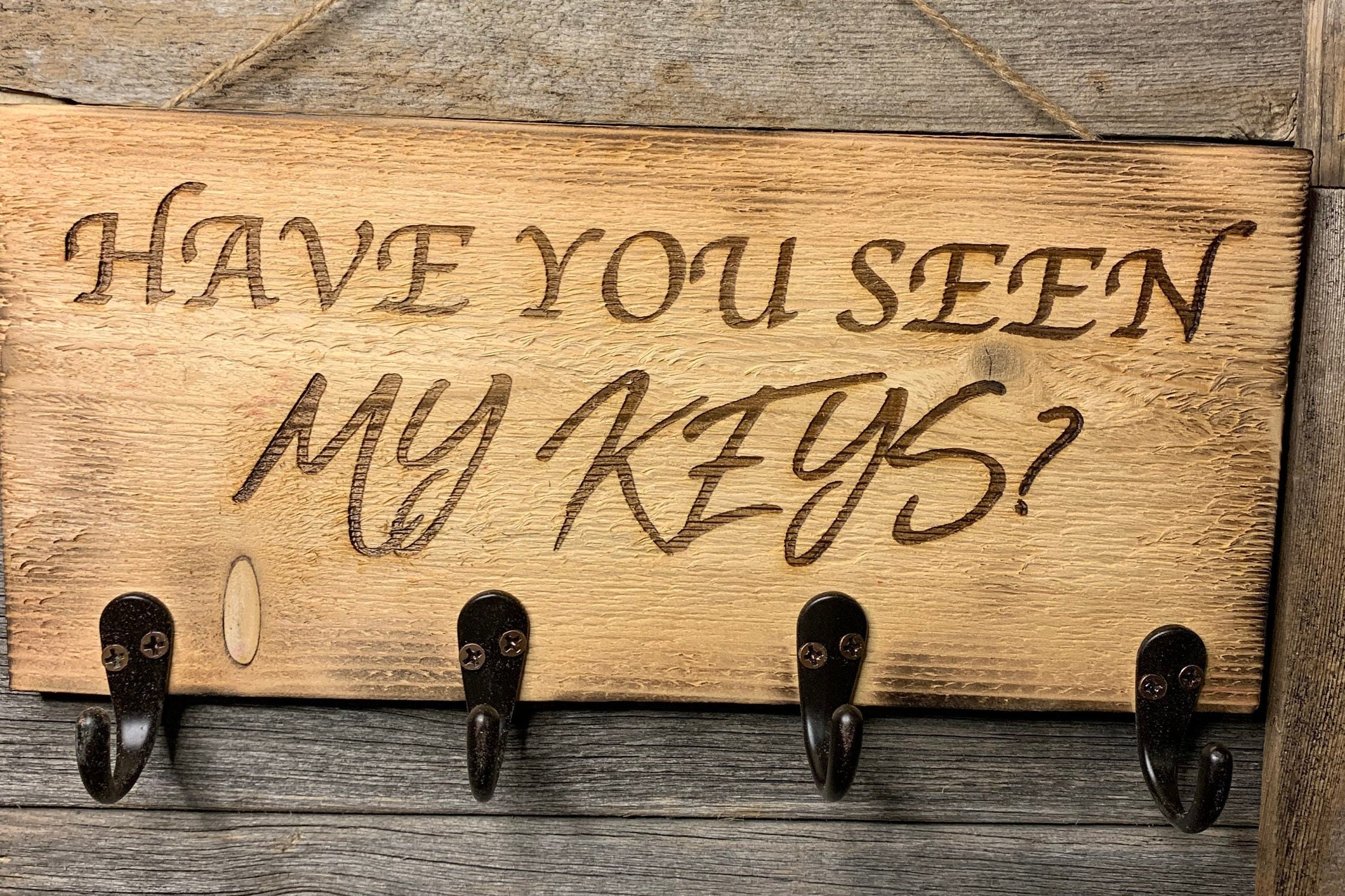 Laser Engraved Key Holder for Wall - Etsy